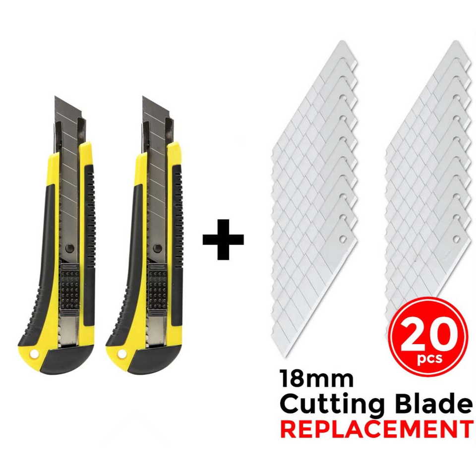 【HEAVY DUTY】18mm Cutter Knife Paper Cut Blade Pisau Pemotong Pisau ...