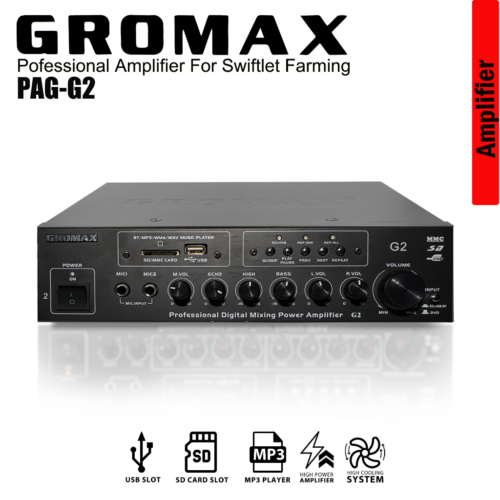 GROMAX G2+4 Amplifier with bluetooth GROMAX G2 Professional Power ...