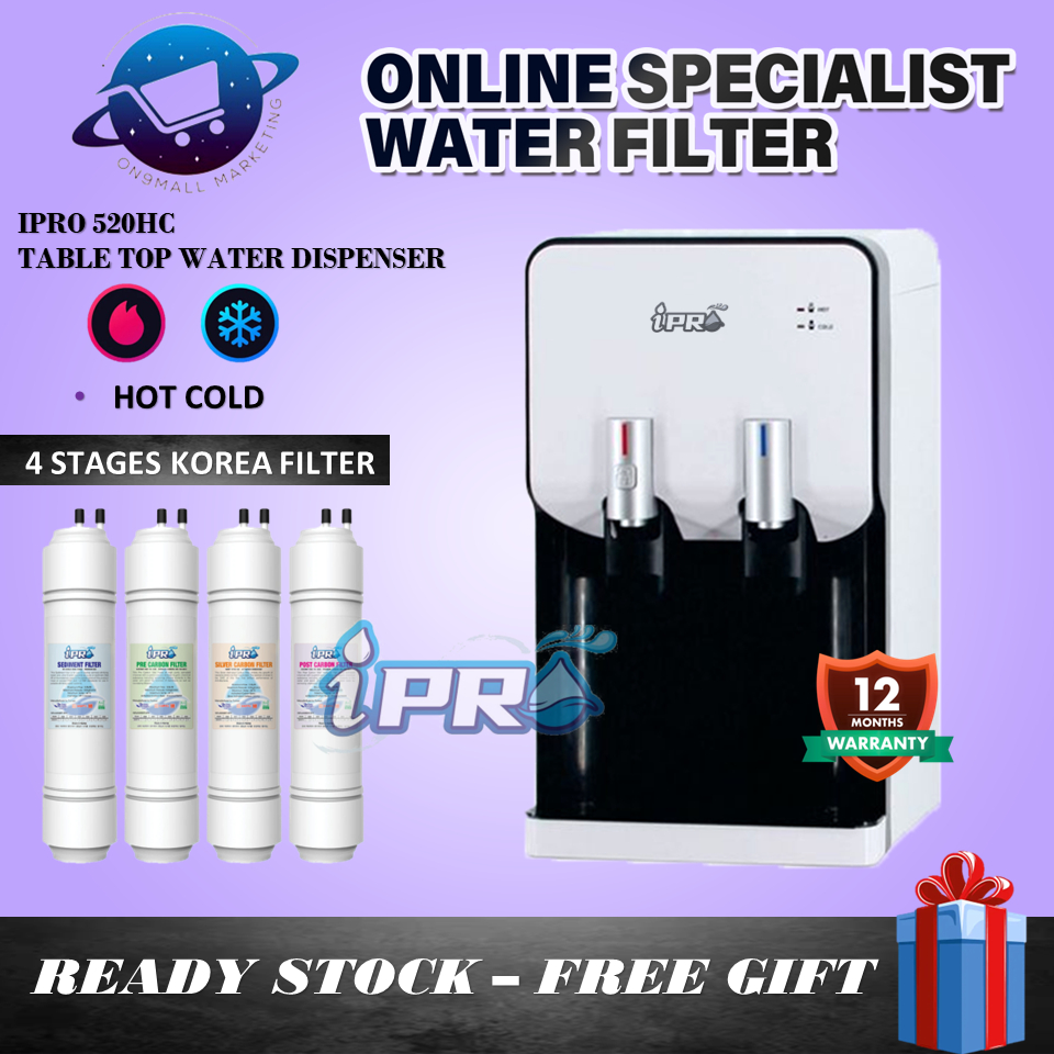 Ipro Hot Cold Desktop Water Dispenser Model 520 - Compressor cooling ...