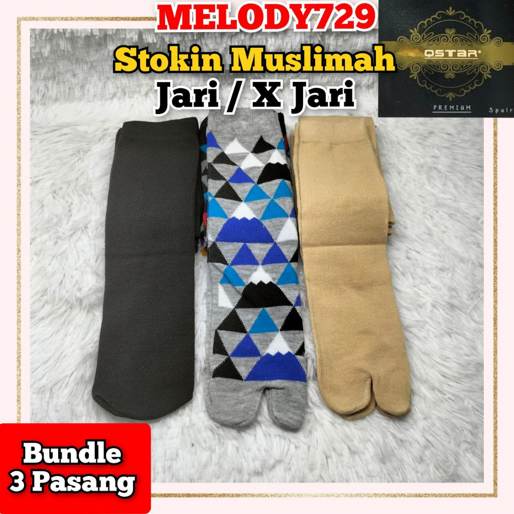 [Melody729] S2022 (3 In 1) Stokin Muslimah Berjari Stokin Aurat Tidak ...
