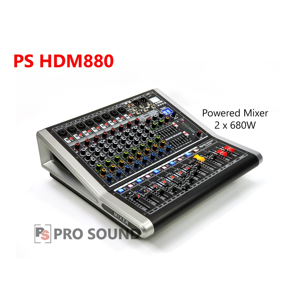 PS Pro Sound HDM880 Powered Mixer 2x680Watt Karaoke professional ...