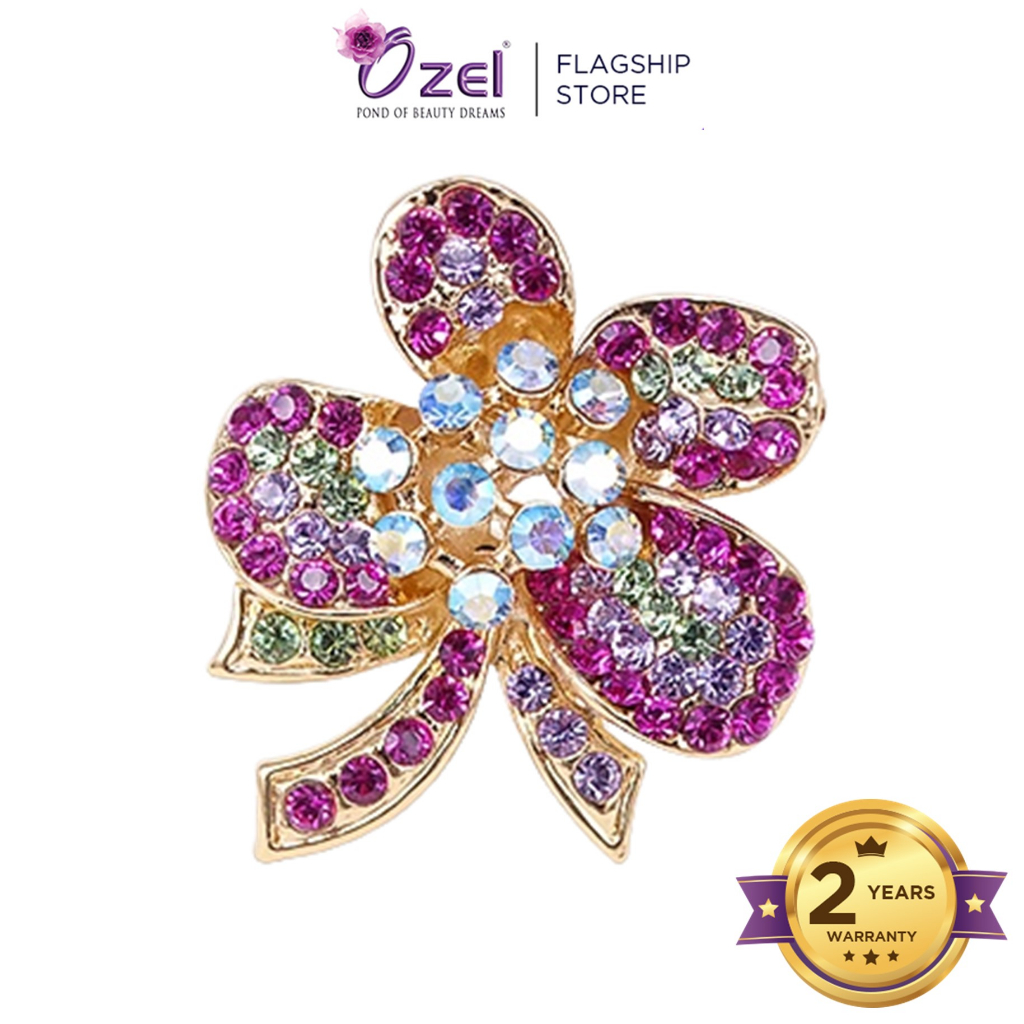 Ozel Flower & Ribbon Brooch B205 Kerongsang & Pin Tudung, Hijab ...