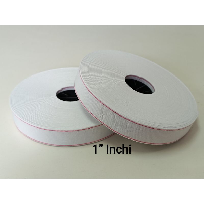 READY STOCK [1'' Inchi - 15 Yards] Getah Elastic Pinggang Kain Jalur ...