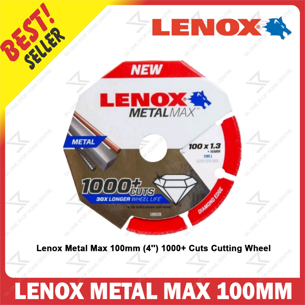 Lenox Metal Max 100mm (4'') 1000+ Cuts Cutting Wheel | Shopee Malaysia