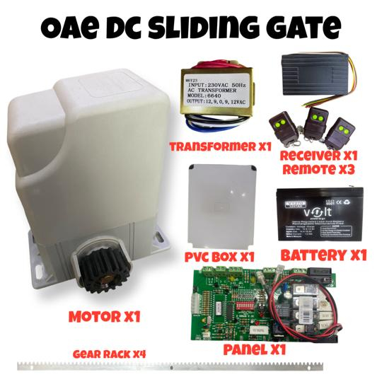 OAE 888 DC SLIDING MOTOR WITH BACKUP BATTERY W/O LIMIT SWITCH | Shopee ...