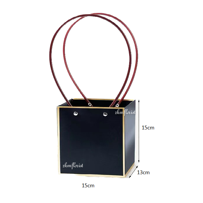 MACAROON TOTE BAG Rectangular Shaped Flower Paper Chain Handle Doorgift ...