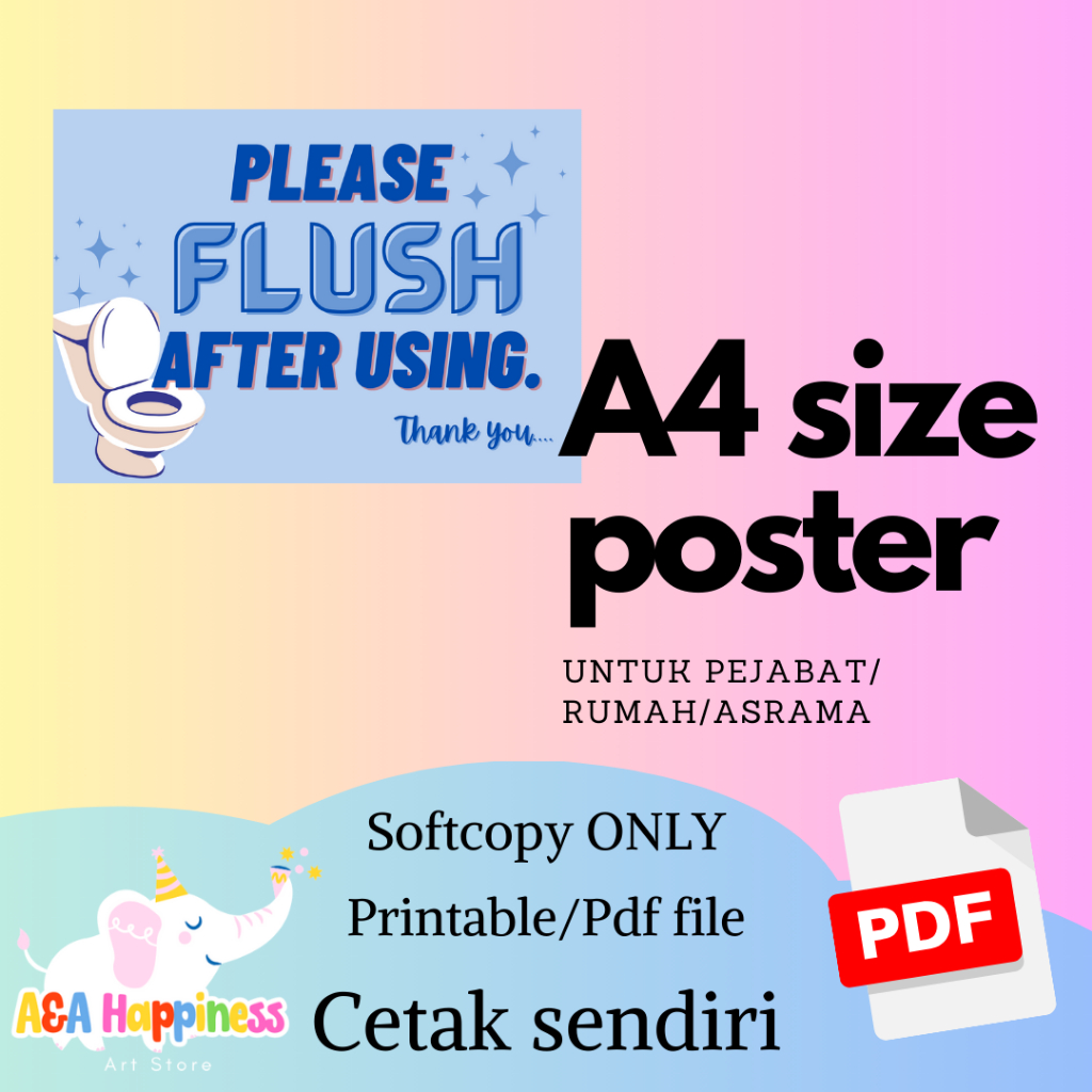 [PDF] Printable Softcopy Signage Please Flush Untuk Pejabat/Rumah ...
