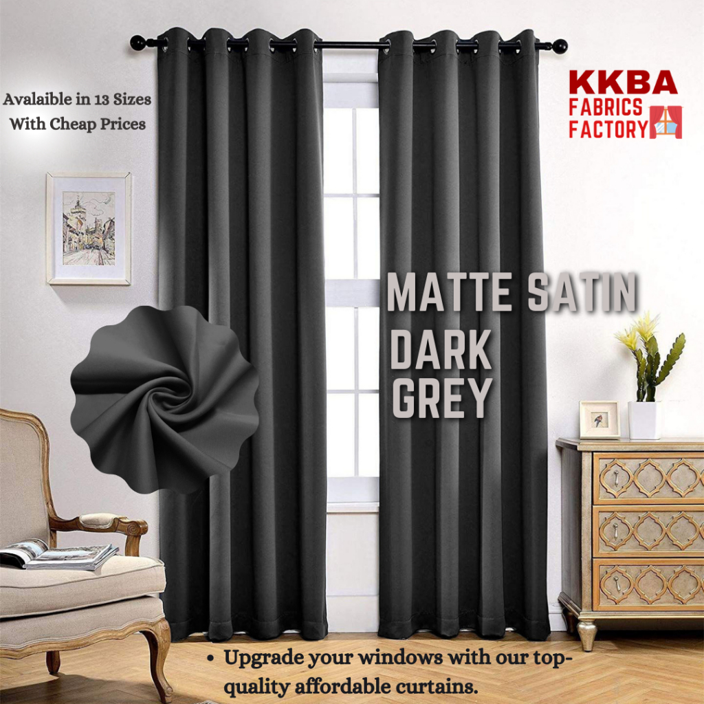 Matte satin #34 Semi-Blackout Curtain langsir Murah Bilik langsir ...