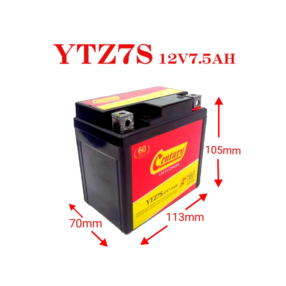 YTZ7S BATTERY GEL (12V7.5AH) HONDA PCX 150 / VARIO / YAMAHA R1 (2016 ...
