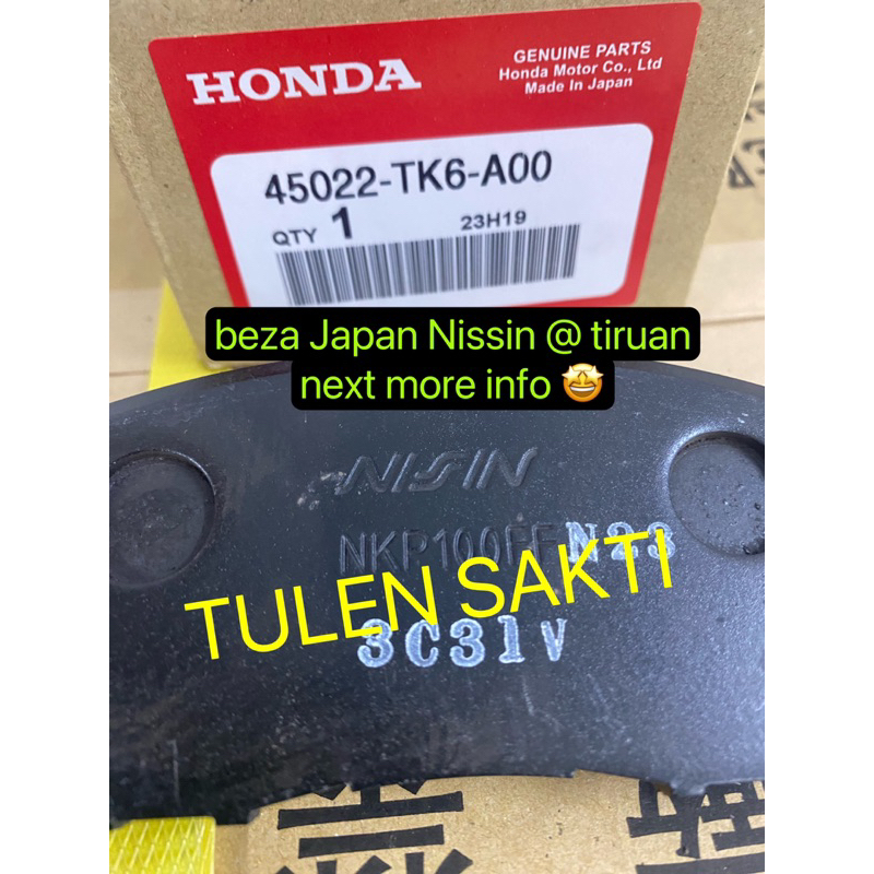 NISSIN > CITY TMO GM6 T9A TOO GN2 JAZZ GE GP1 GK T5A CRZ FREED TRO ...