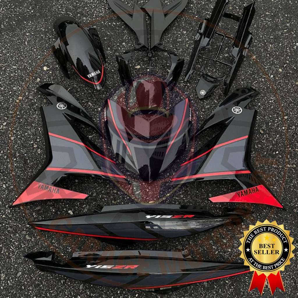 COVERSET BODYSET YAMAHA Y15 Y15ZR V1 V2 RXZ BLACK RED DOCTOR 032 SIAP ...