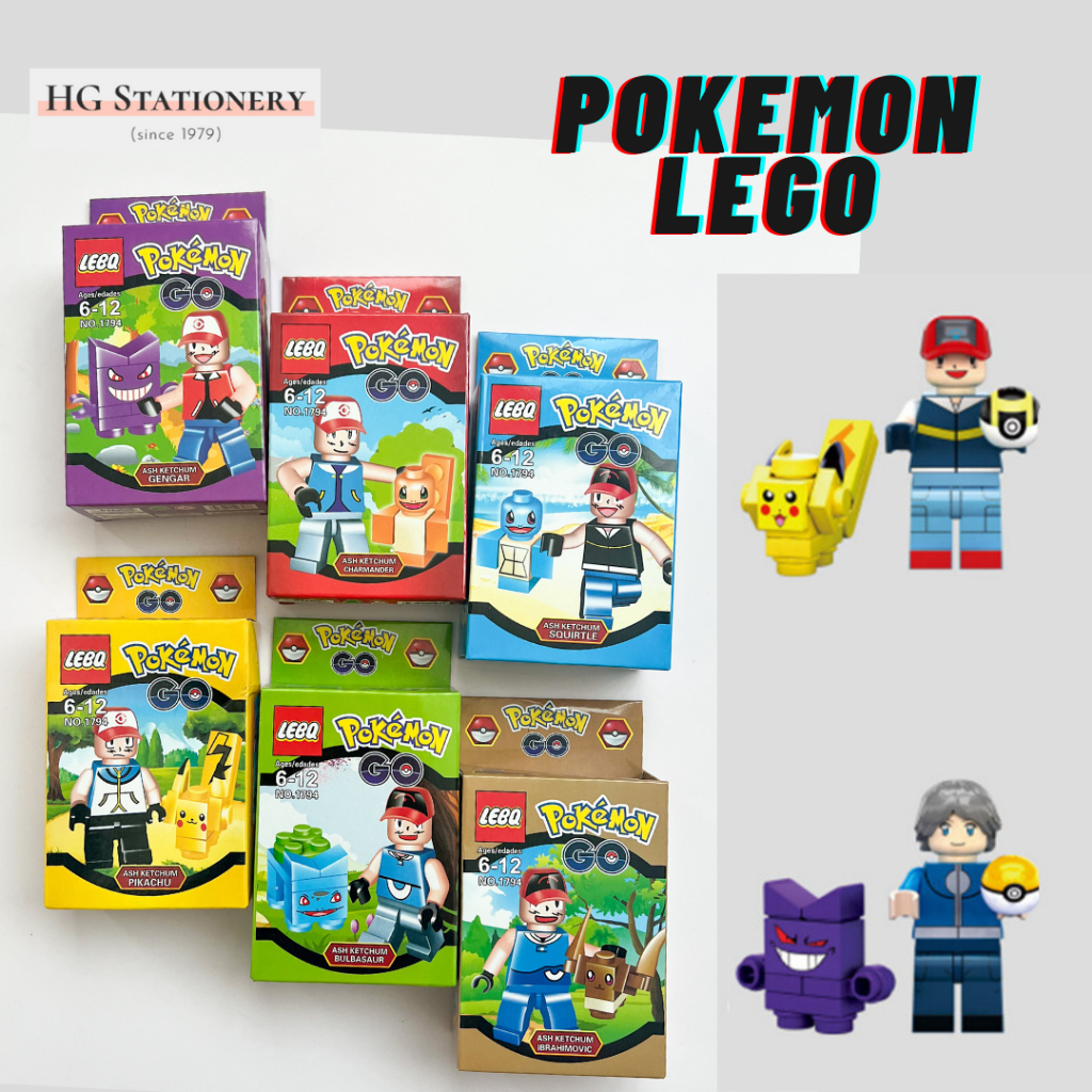 Mini Anime Action Figure Building Block Toys Set Cute Pikachu Gift Set ...