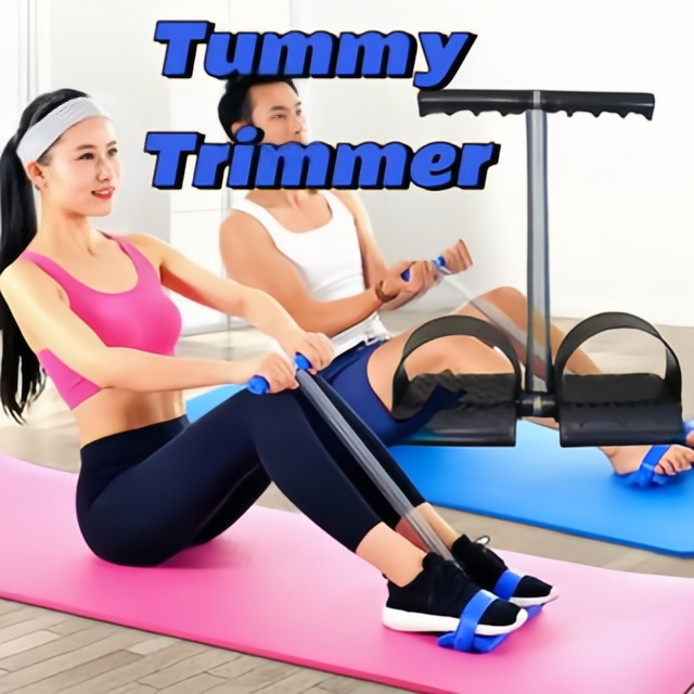 Gym Tummy Trimmer Exercise Waist Abs Body Shape Slimming Elastic Pedal ...