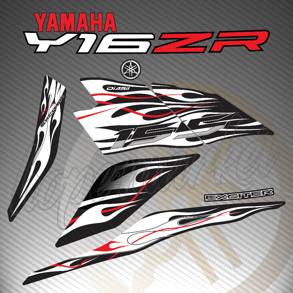 STRIPE MOTOR YAMAHA Y16ZR 155 EXCITER VIETNAM FIRE CUSTOM BODY STICKER ...