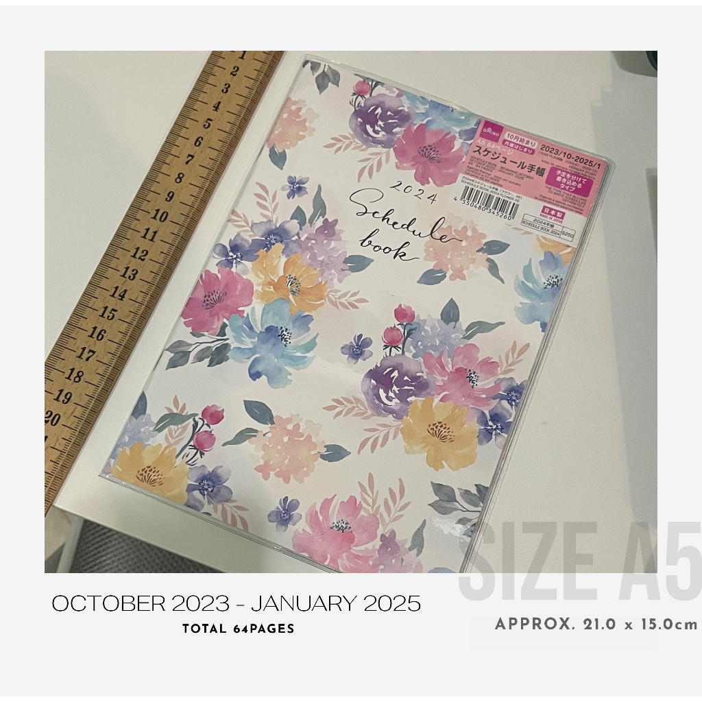DAISO Planner / Monthly Schedule Book 2024 2023 / Size A5, B6, A6 / Work & Student | Shopee Malaysia