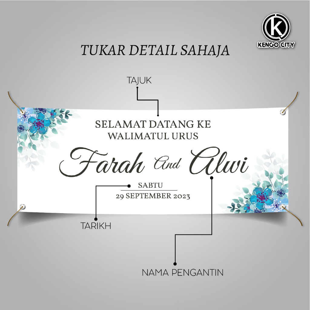 Banner kahwin - Wedding Banner - Murah - Majlis Perkahwinan - Majlis ...