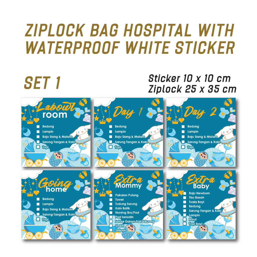 ZIPLOCK BEG PLASTIK HOSPITAL for PACKING BAJU IBU, BABY & BARANG ...