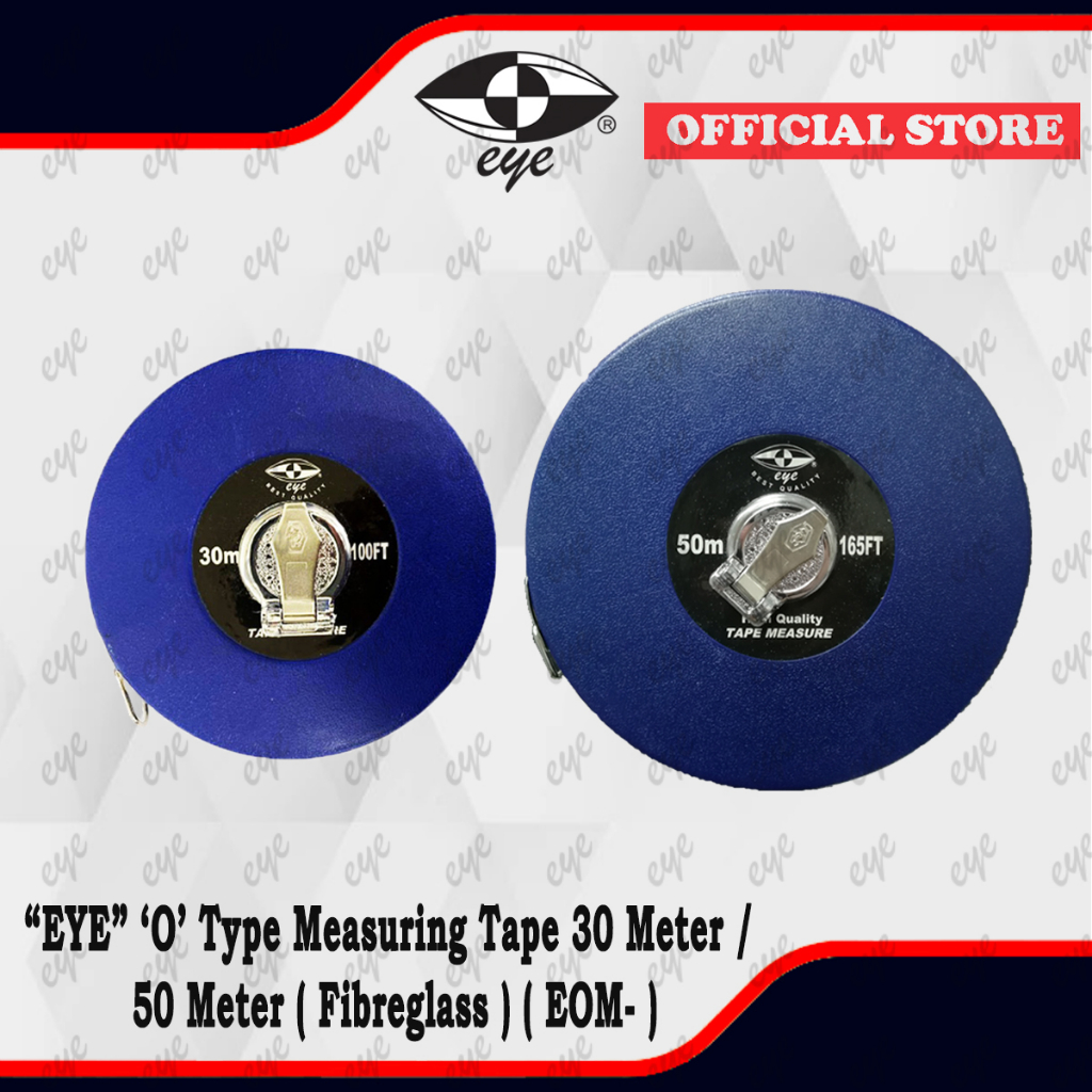 [100%] "EYE" 30M 50M O Type Fiberglass Measuring Tape/Pita Pengukur ...