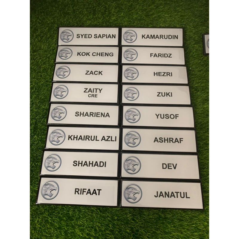 NAMETAG ARCYLIC EPOXY PROTON 75X25MM (3 HARI SIAP) | Shopee Malaysia