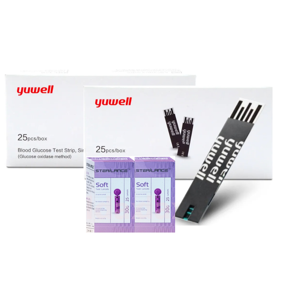 [🎁FREE LANCETS 50'S🎁] YUWELL BLOOD GLUCOSE TEST STRIPS 50'S Y330 (EXP ...