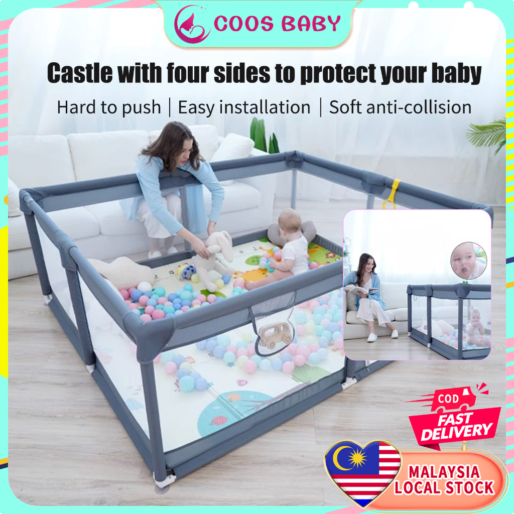 Playpen Baby Fence Foldable baby playground Permainan Keselamatan Kanak ...