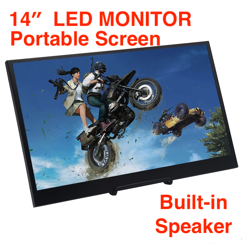 14 inch Portable Monitor LED Screen HDMI VGA Built in speaker | Shopee ...