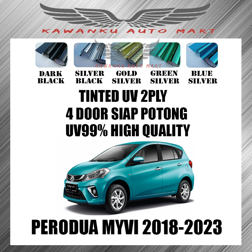 Perodua Myvi 2018-2023 2Ply UV99% Tinted Kereta/Car Window Tinted 4Door ...