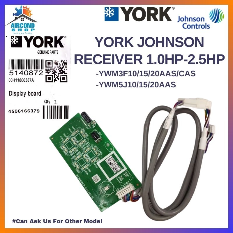 YORK JOHNSON CONTROL RECEIVER 1.0HO 2.5HP AIR CONDITIONER WALL TYPE ...