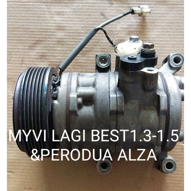 MYVI LAGI BEST 1.3-1.5& PERODUA ALZA ORIGINAL DENSO AC COMPRESSOR ...