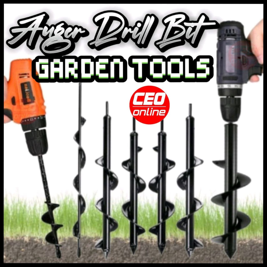 CEO 🇲🇾 Auger Drill Bit Garden Auger Spiral Bit Flower Planting Hole ...