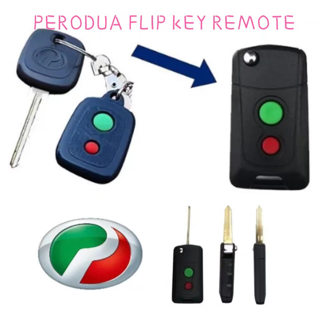 Perodua Myvi Kancil Kelisa Kembara Kenari Flip Key Remote Case Foldable ...