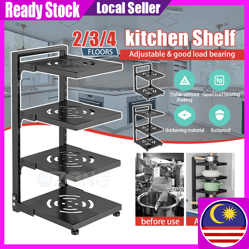 Kitchen Pot Rack Adjustable Under Sink Multipurpose Rack kitchen ...