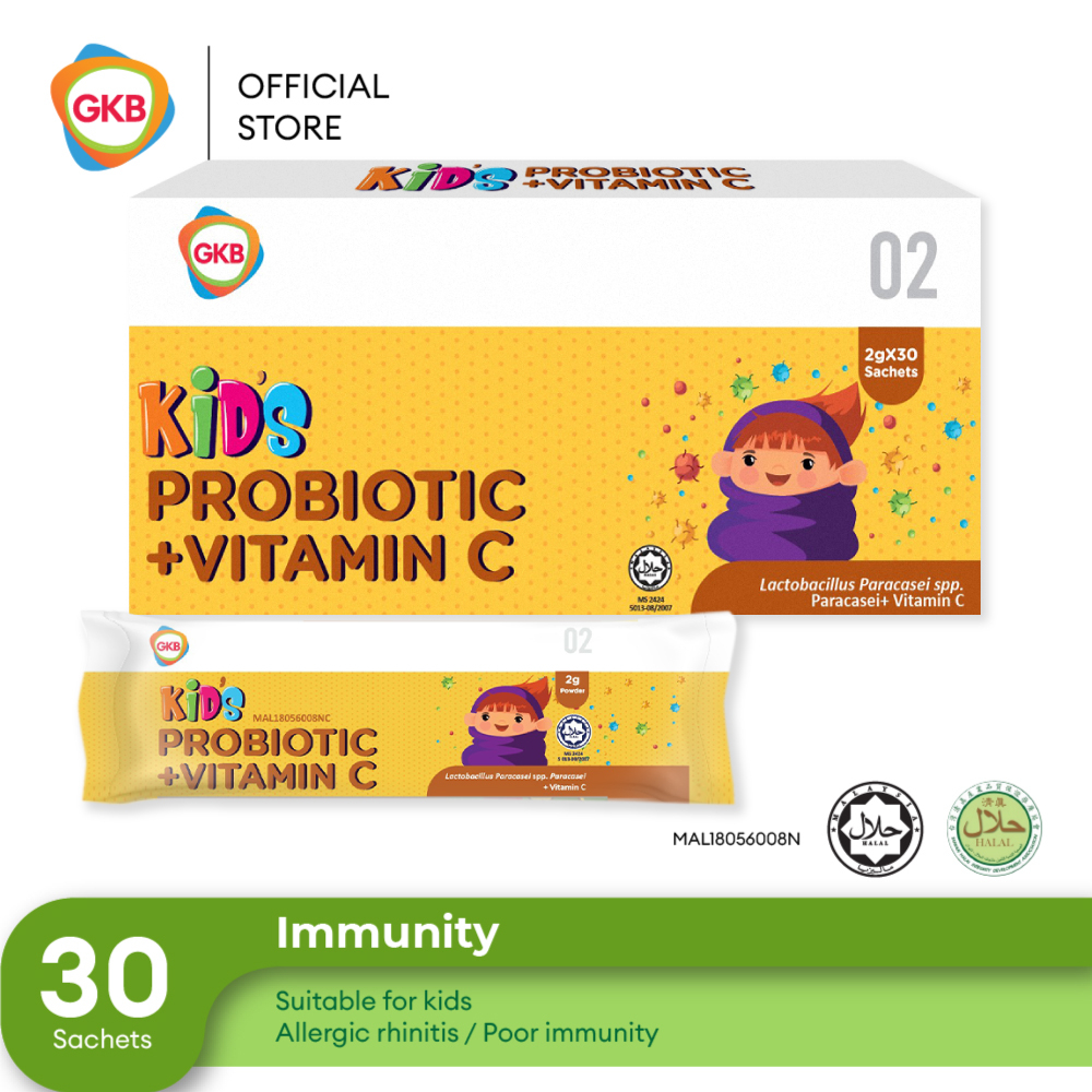 GKB Kids Probiotic+Vitamin C For Your Child's Immunity (30's) | Shopee ...