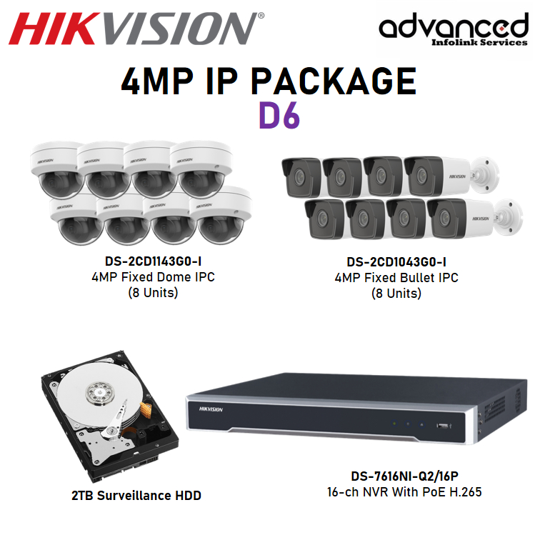 Hikvision CCTV 4MP IP 16 Channel Package D6 | Shopee Malaysia