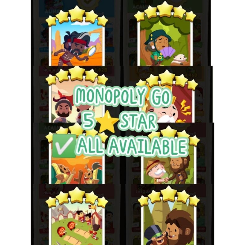 ‼️ CLEARANCE ‼️ MONOPOLY 5 ⭐STAR STICKER (ALL AVAILABLE) | Shopee Malaysia