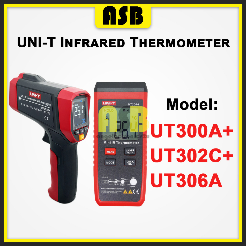 (1pc) Uni-T UT 300A+ / 302C+ / 306A Infrared Thermometer UT300A ...