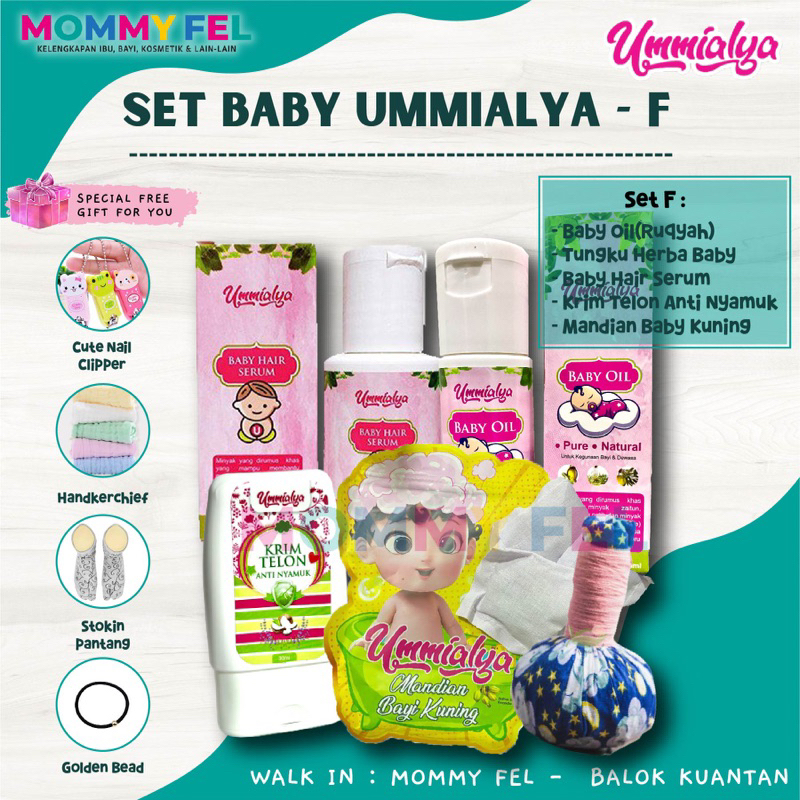 SET BABY NEWBORN UMMIALYA / MINYAK TELON BAYI / BABY HAIR SERUM ...