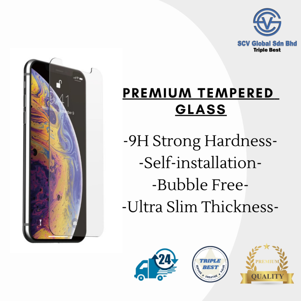 (Scv) Premium iPhone Model 9H Tempered Glass | Shopee Malaysia