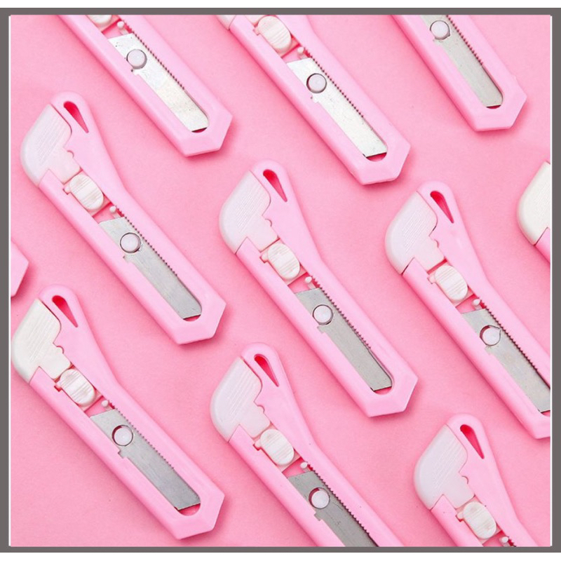 Small Portable Pink Mini Paper Cutter Cute Colorful Unbox Cutter ...