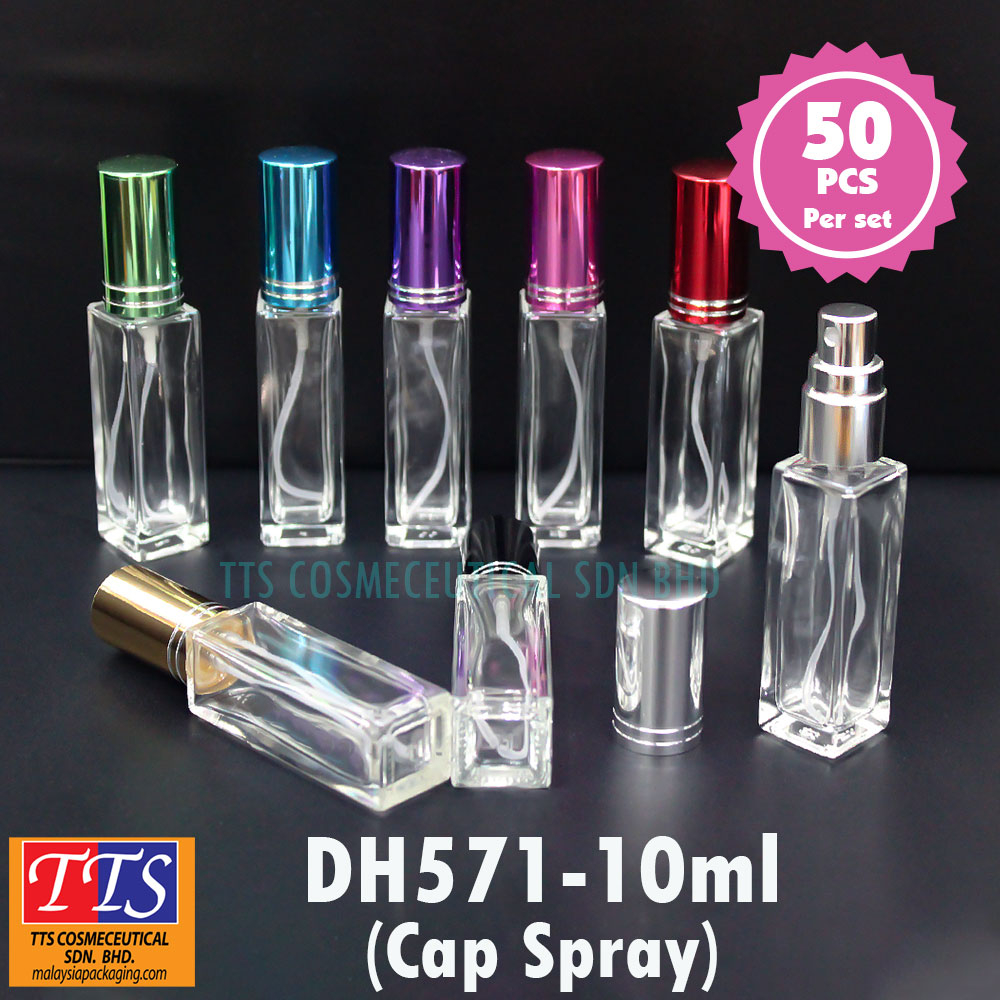 [50 Pcs] Botol perfume 10ml Clear Rectangle empty Perfume Bottle ...