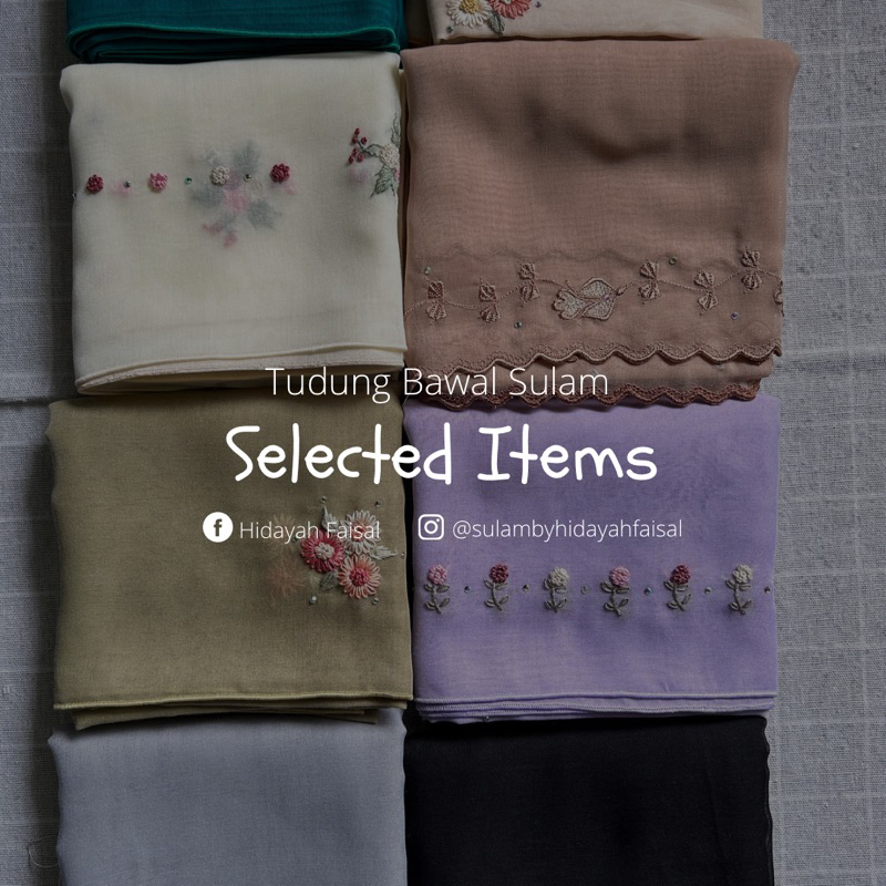 TUDUNG BAWAL SULAM TANGAN BAWAL PLAIN BAWAL COTTON BAWAL MANIK ...