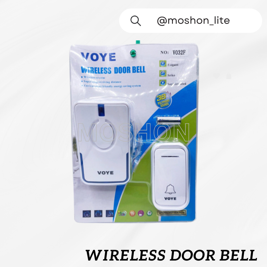 VOYE V032F Wireless Doorbell / Ding Dong Bell | Shopee Malaysia