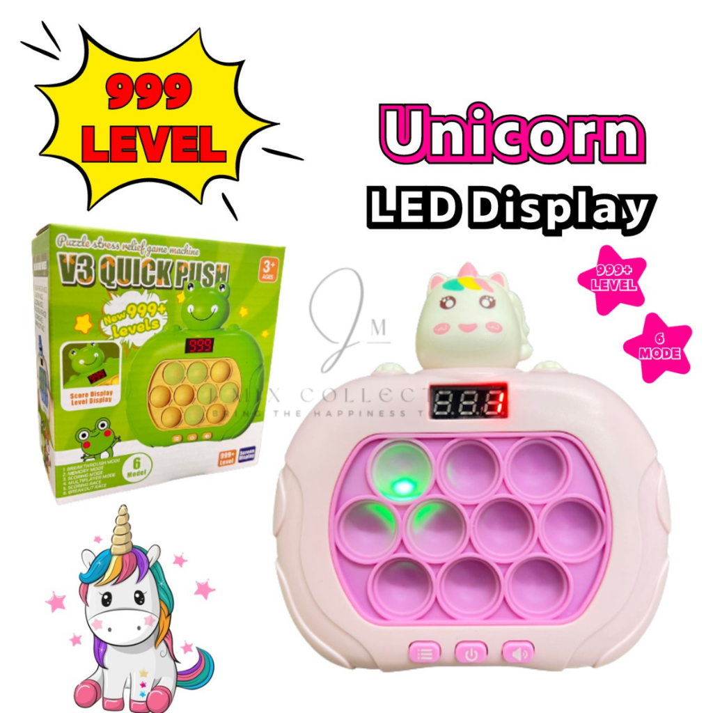 Ready Stock !!! [ Display Screen ] 999 Level Pop It Electronic Quick ...