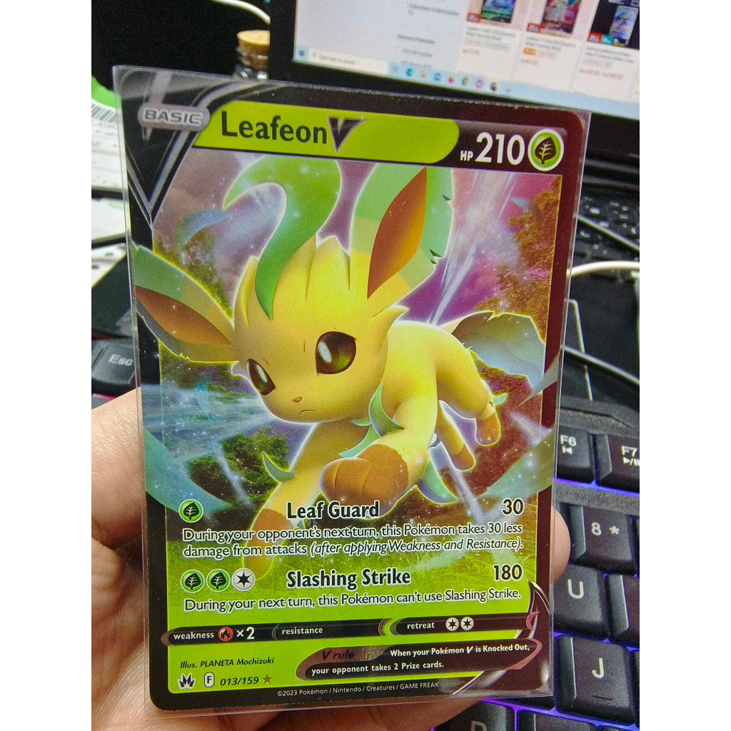 Grass Type - Pokemon Card V - Leafeon V 013/159 | Shopee Malaysia
