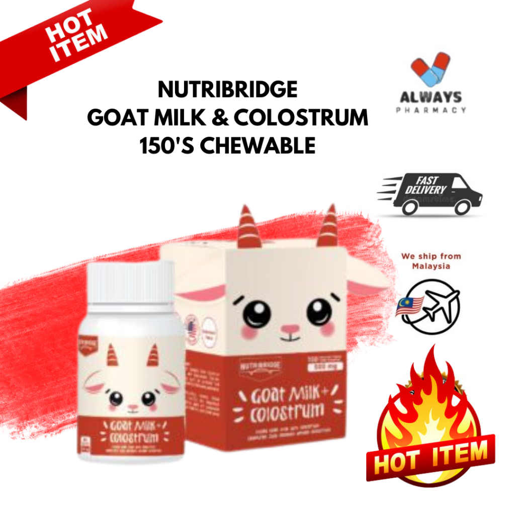 NUTRIBRIDGE GOAT MILK & COLOSTRUM 150'S CHEWABLE - UNTUK KESIHATAN ...