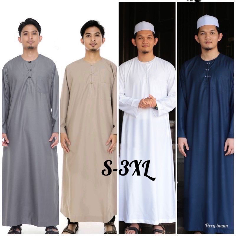 JUBAH BARU//JUBAH OMAN//JUBAH LENGAN PANJANG//JUBAH LEHER | Shopee Malaysia