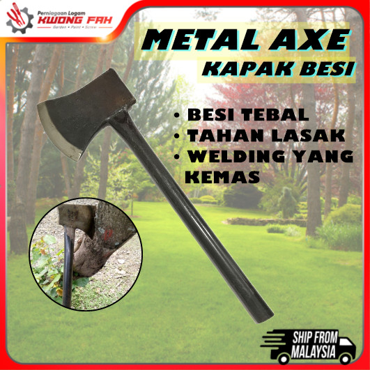 Metal Axe With Iron Handle / Kapak Besi / Kapak Pokok | Shopee Malaysia