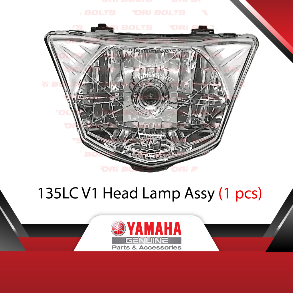 Yamaha Original 135LC V1 Head Lamp Assy Siap Socket Mentol Lampu Depan - 1S7-H4310-02 | Shopee ...