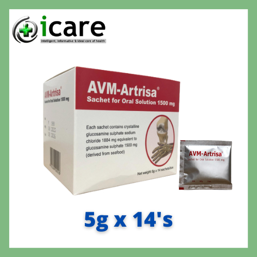 ARTRISA 1500MG (GLUCOSAMINE SULPHATE) 5G X 14'S ( EXP DATE : 08/2026 ...