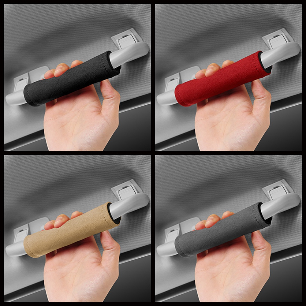 Car Roof Handle Glove Cover Suede Anti Slip Soft Plush Door Roof Handle ...